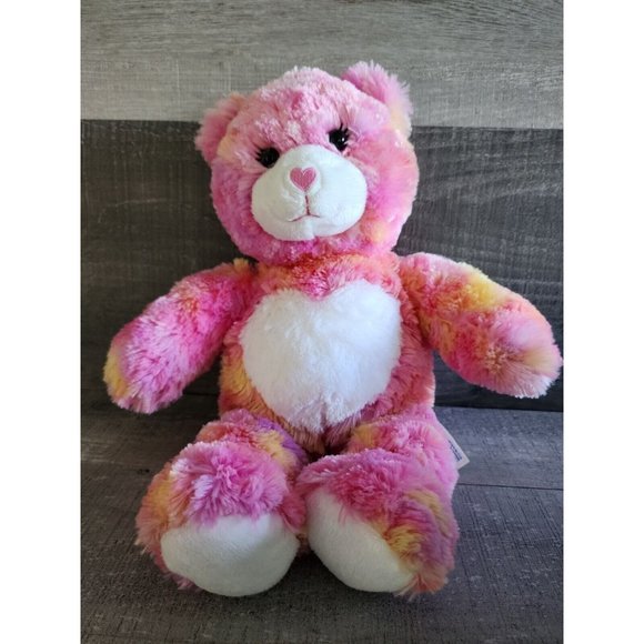 Build-A-Bear | Toys | Buildabear Endless Hugs Bear Plush Stuffed Animal Tie Dye Pink Yellow ...